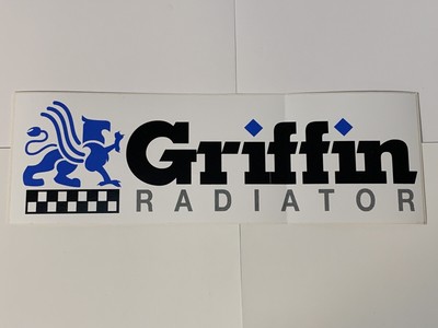 Vintage Griffin Radiator Drag Racing Sticker NOS Large Hot Rod Tool Box ...