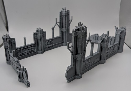 Grimdark Gothic Sci-Fi Ruins Tabletop Wargames RPG Scenery Terrain 28mm ...