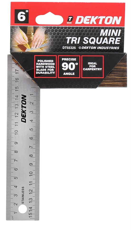 CARPENTERS SQUARES WITH ROSEWOOD TYPE HARDWOOD STOCK, STAINLESS STEEL 6 ...