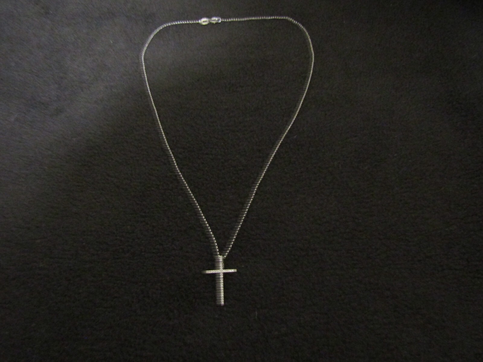 EFFY Diamond Cross Necklace, 14K WHITE GOLD, 16" Leng… - Gem