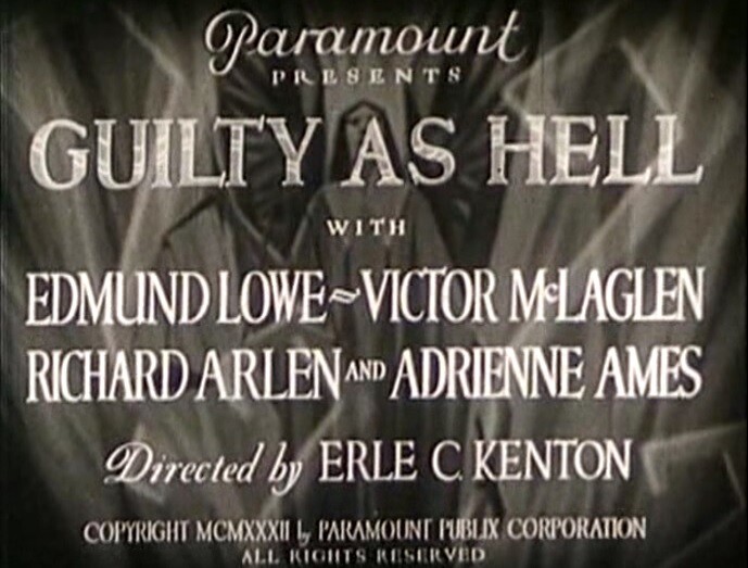 Guilty as Hell DVD - Victor McLagen dir. Kenton Pre-Code Mystery Drama 1932 | eBay UK