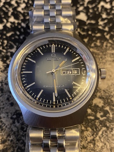 Timex Q Reissue Degrade 38mm Smoky Dial Stainless Steel Quartz Mens ...