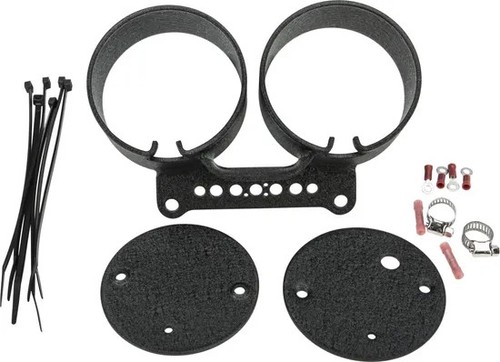 HD Blk Dual Speedo Tach Gauge Mount Bracket Kit Dyna Conv 95-00 | eBay