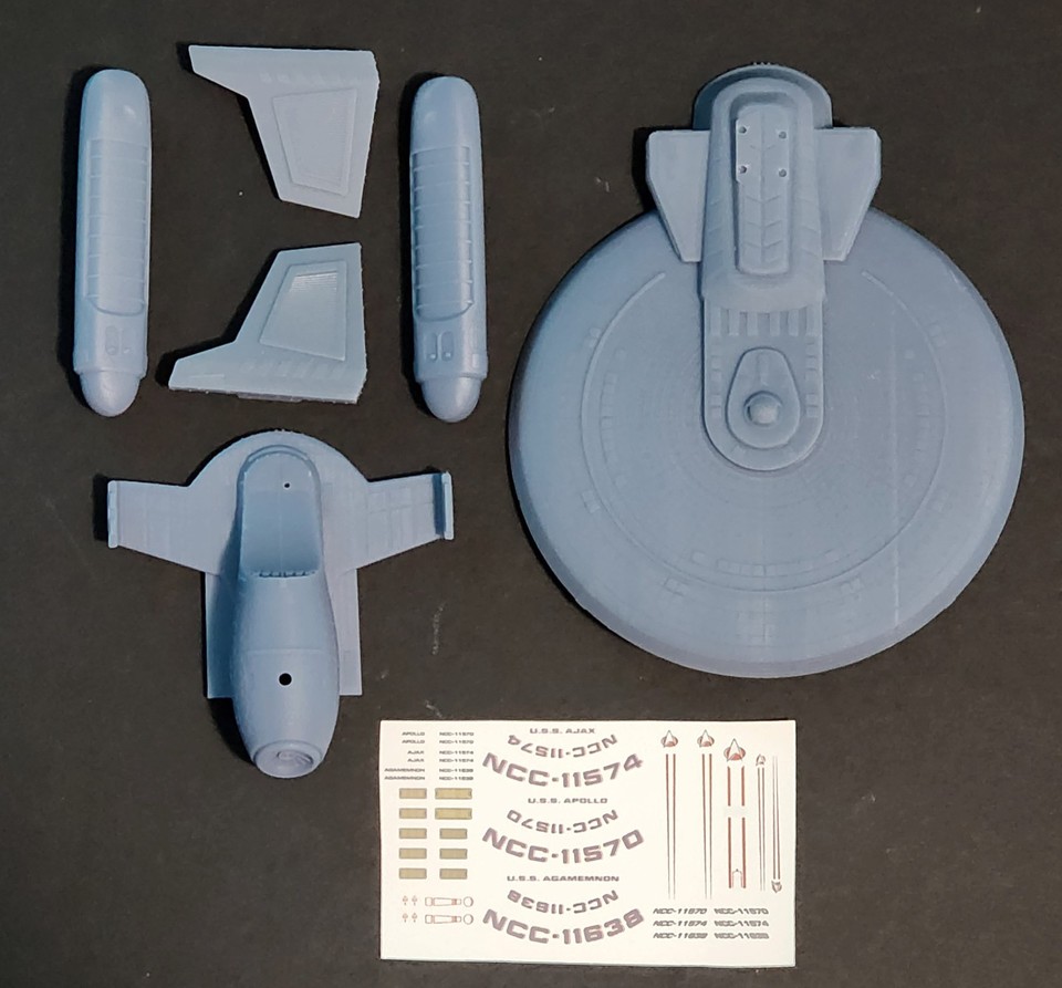 1/2500 scale Apollo Class Starship W/ Decals! Star Trek printed resin ...