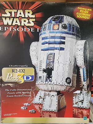 MILTON BRADLEY 708 PIECE 3 D PUZZLE STAR WARS R2-D2 ( complete with ...