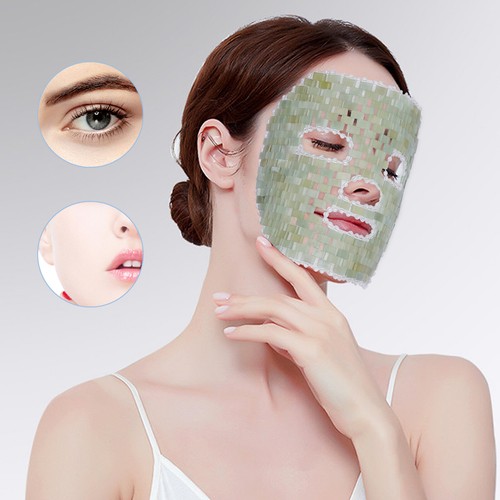 Natural Jade Stone Mask Healing Sleep Face Mask Care Cold Therapy Skin ...