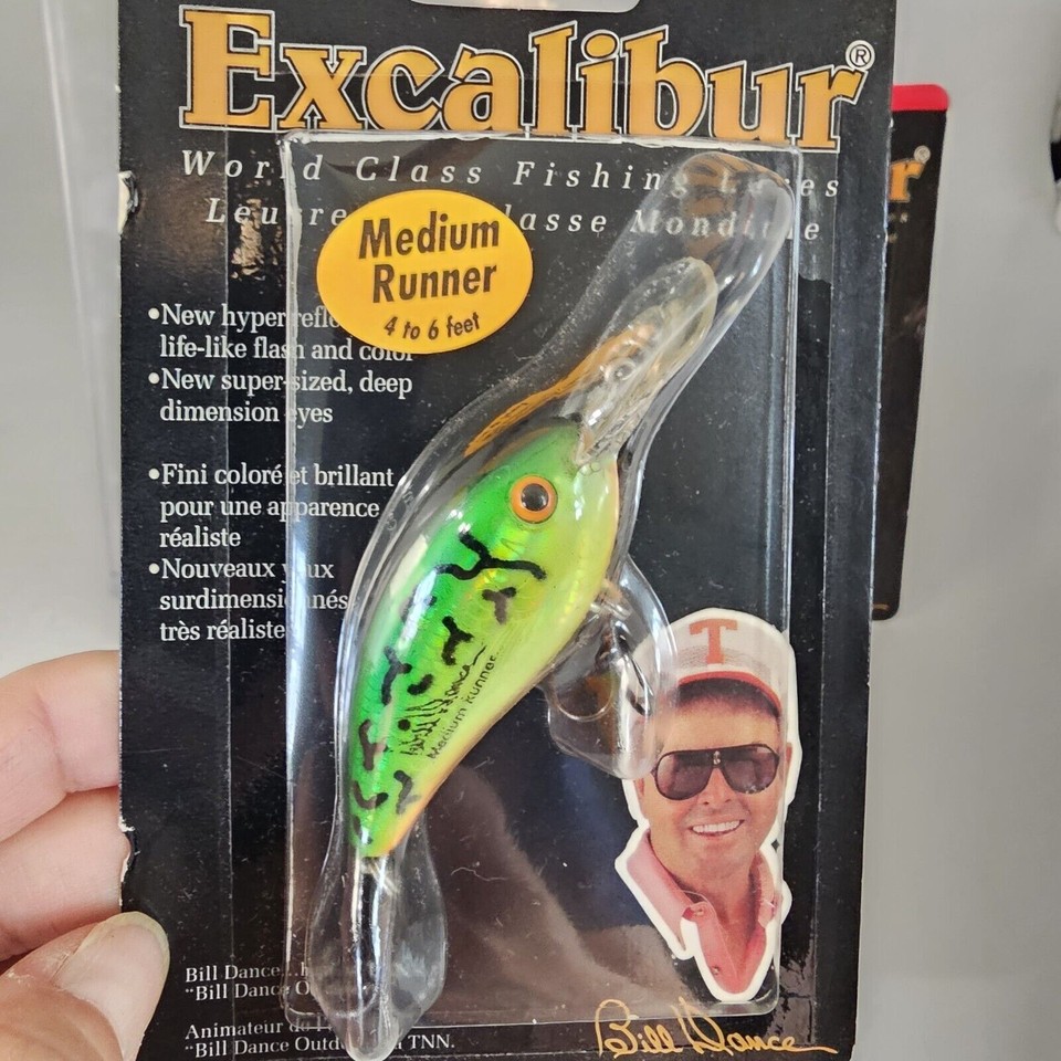 Vtg 1997 Excalibur BD5MD Fat Free Shad Guppy Bill Dance Crankbait 4 - 6 ...