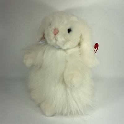 NEW TY Classic White Lop Ear Bunny Rabbit Plush Stuffed Animal 12 ...