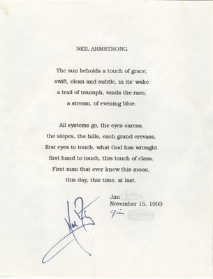 ***AUTOGRAPHED NEIL ARMSTRONG POEM AND WSS PHOTO | eBay