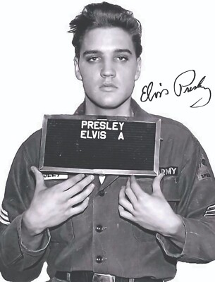 ELVIS PRESLEY SIGNED PHOTO AUTOGRAPH ORIGINAL SIGNATURE MUG SHOT 8.5X11 ...