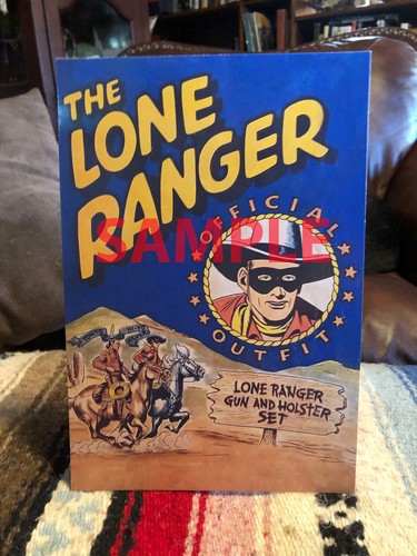 Lone Ranger "Gun and Holster Set" Boxtop Repro Tabletop Display Standee ...