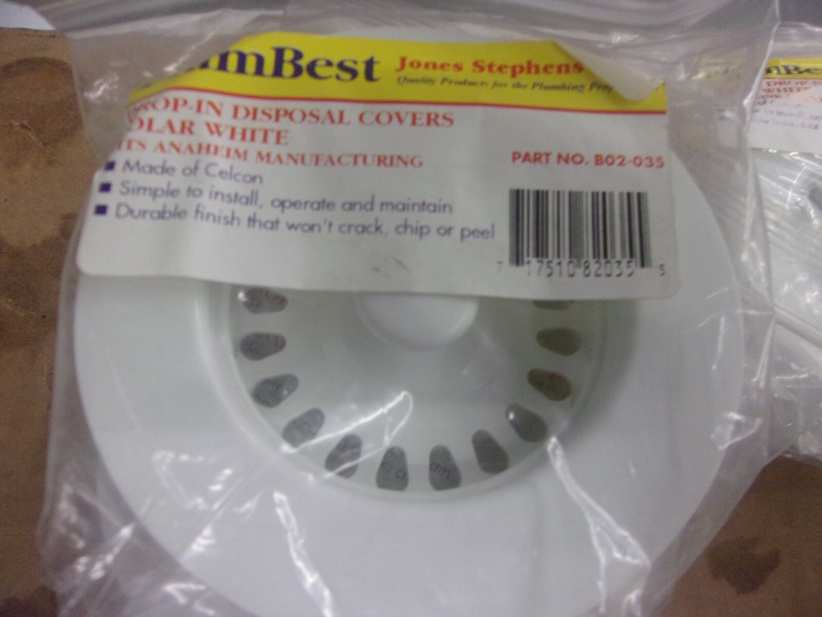 Plumbest B02-035 DROP IN DISPOSAL COVER Polar White | eBay