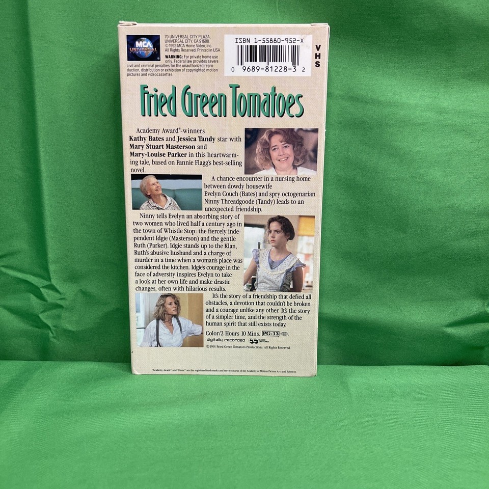 Fried Green Tomatoes VHS 1991 Jessica Tandy Kathy Bates Mary Stuart ...