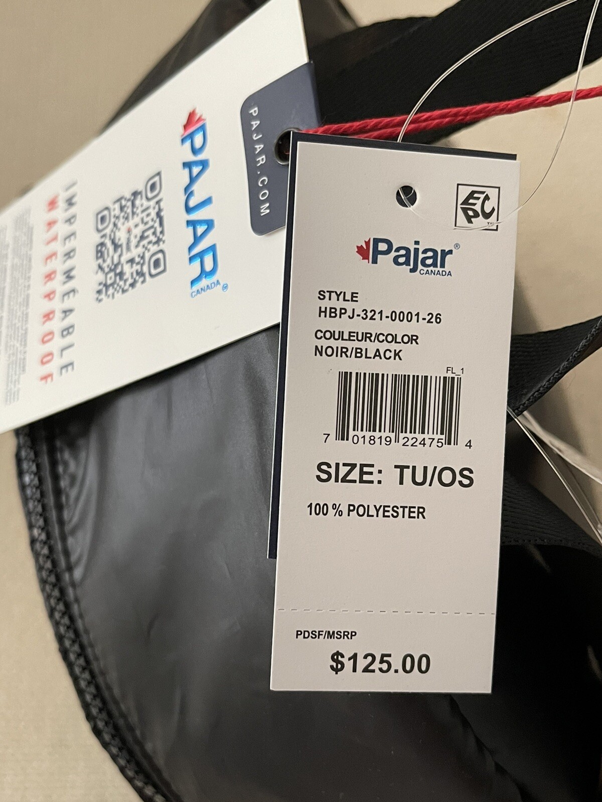 pajar waterproof black quilted backpack 2 in 1 crossbody | eBay