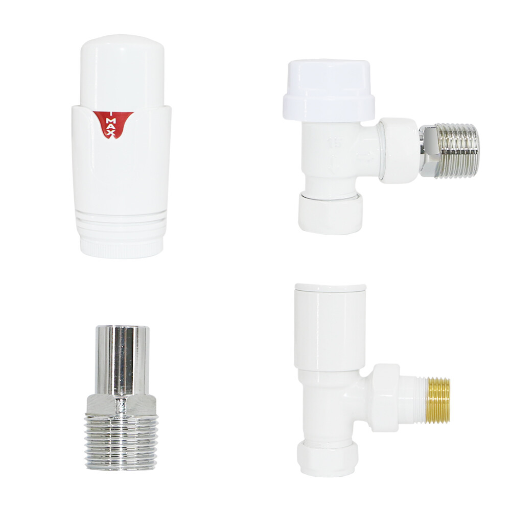 Thermostatic TRV Manual Lockshield Radiator Valves Angled/Straight ...