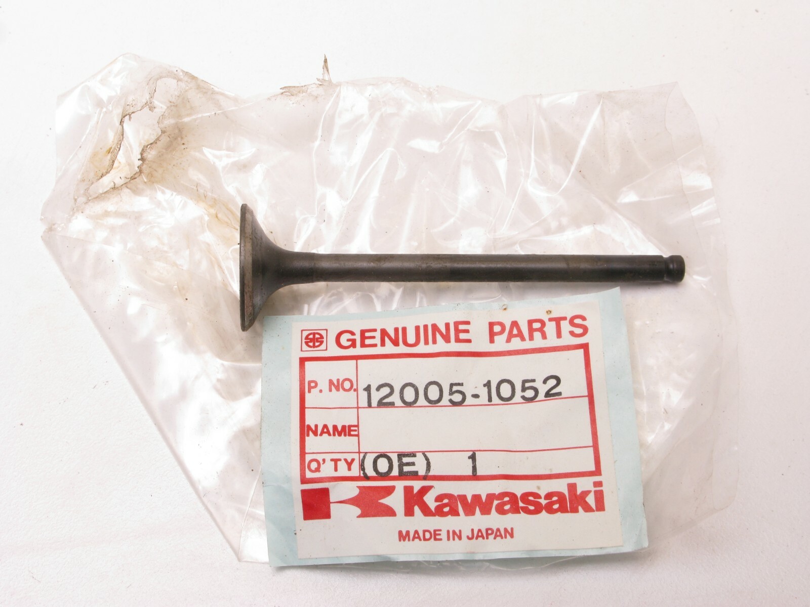 OEM Kawasaki 12005-1052 Ex Exhaust Valve Qty 1 NOS NEW EX500 Vulcan 500 ...