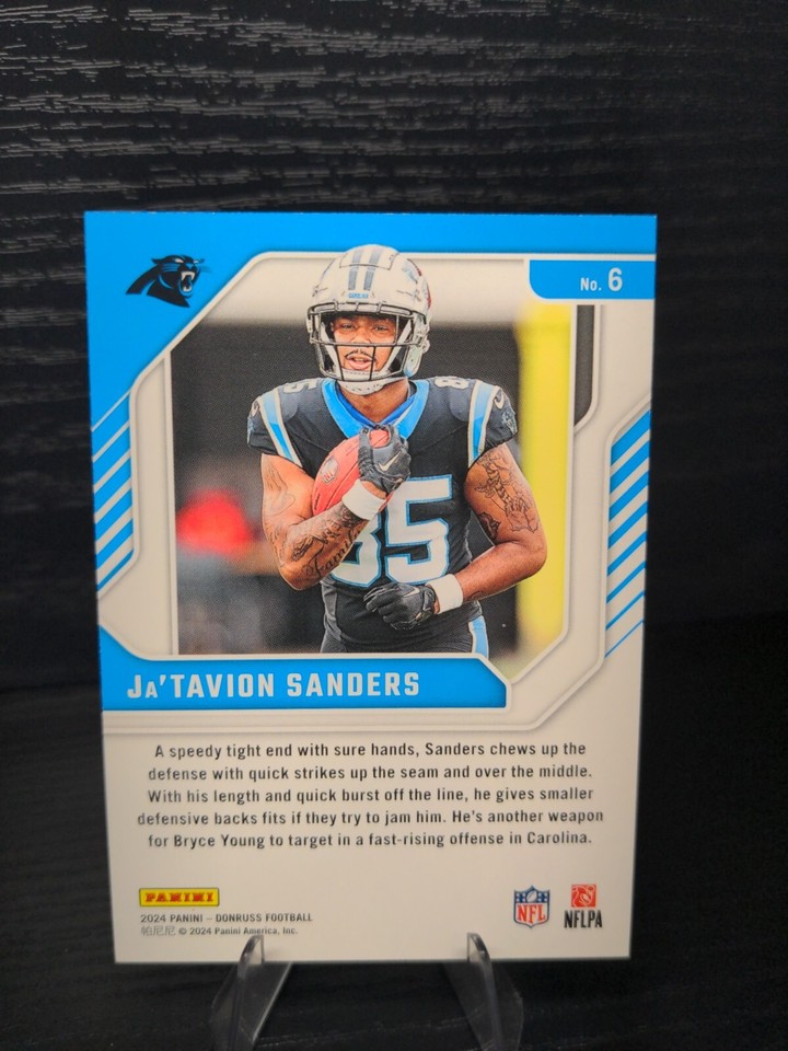 2024 Donruss Jatavion Sanders Elite Series Rookies Insert Rated RC #6 ...