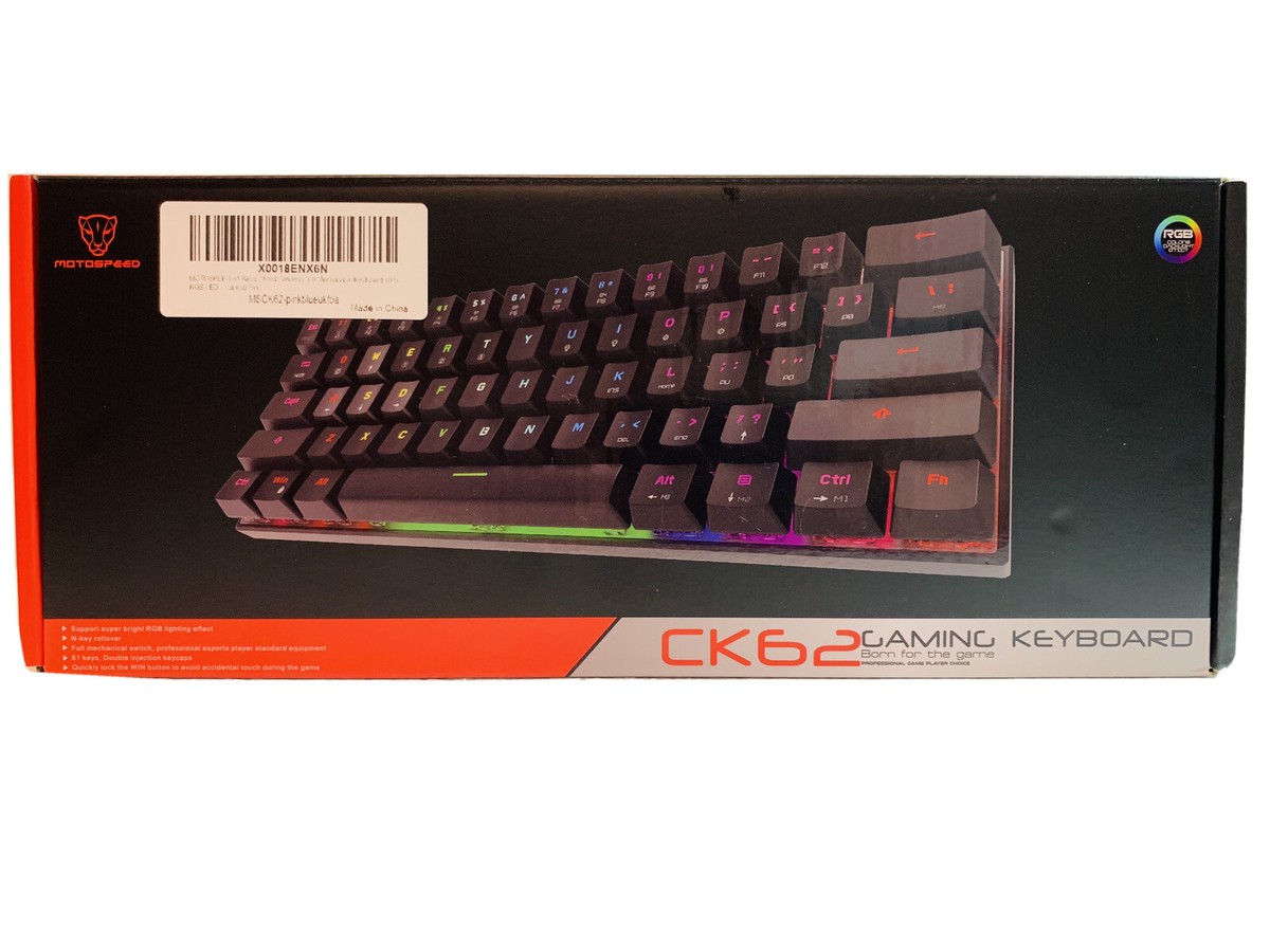 Motospeed Ck62 Teclado Mecânico Gamer Motospeed CK62 RGB KaBuM