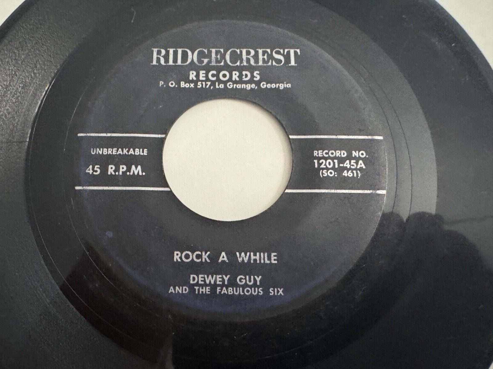 Rare Rockabilly 45 / Dewey Guy & Fabulous Six ~ Ridgecrest "Rock a ...
