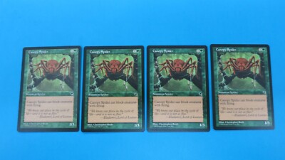 4x CANOPY SPIDER SUMMON TEMPEST MTG MAGIC THE GATHERING NM / UNPLAYED ...
