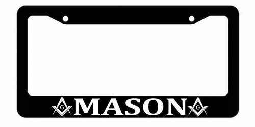 Mason Masonic Freemason Freemasonry Black License Plate Frame | eBay