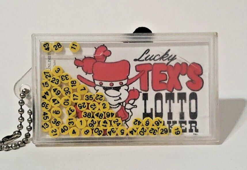 Vintage Texas Lottery Keychain Lotto Number Picker Plastic | eBay