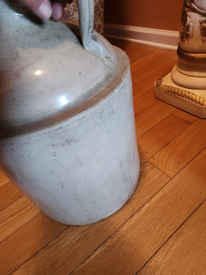 2 Vintage Blue Ribbon 5 Gal Brand Pottery Co Stoneware Crock Jug | eBay