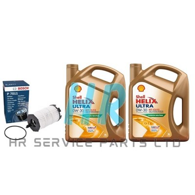 10L SHELL OIL CHANGE SERVICE KIT & BOSCH FILTER FOR AUDI R8 5.2 V10 FSI ...