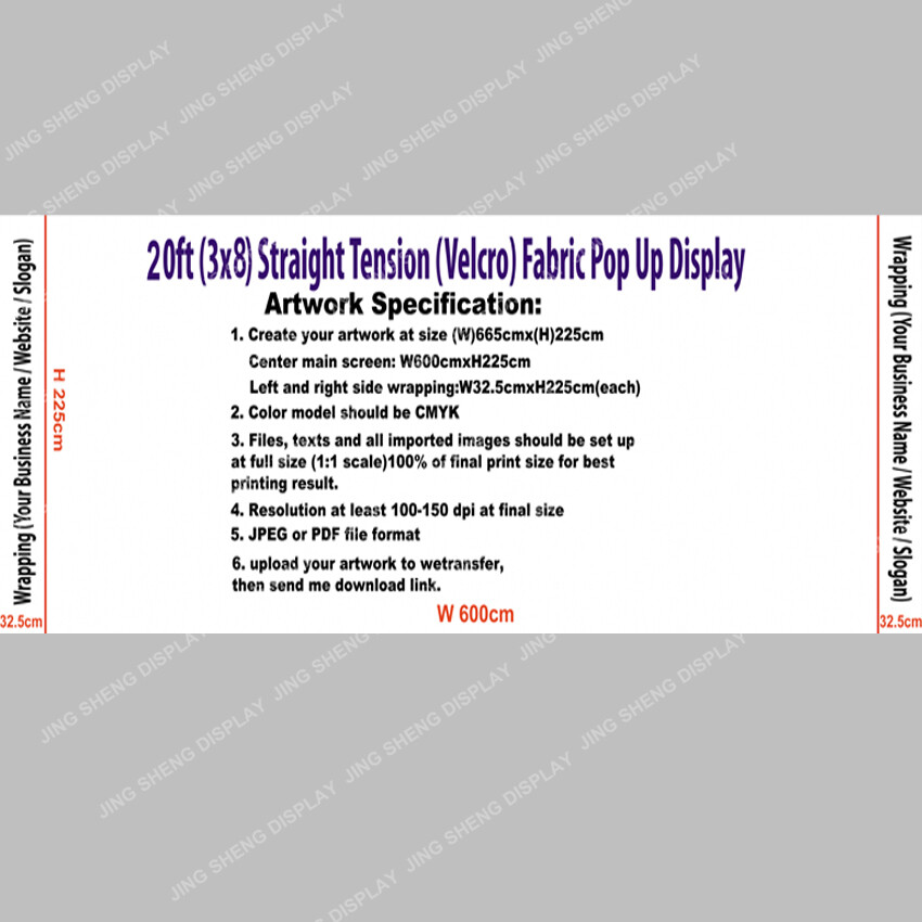 20ft Custom Pop Up Stand Banner Trade Show Display Booth Backdrop Wall ...