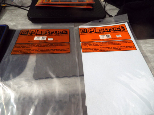 2 Plastruct Model Sheets - Choppy Water 91813, Coarse Stucco 91573 NIB ...