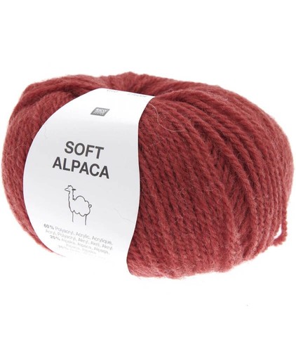 Pelote de laine et Alpaga SOFT ALPACA - Rico Design. Color : 10 Rouge ...