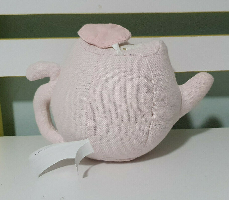 CAT TEAPOT PLUSH TOY STUFFED ANIMAL POTTERY BARN KIDS PINK TEAPOT 16CM ...