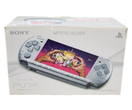 Sony PlayStation Portable (PSP) Console Slim 3002 [Mystic Silver] *BOX ...
