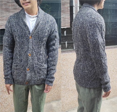 Journal standard Japan Shetland Wool Navy Blue Knit Cardigan Sweater Sz ...