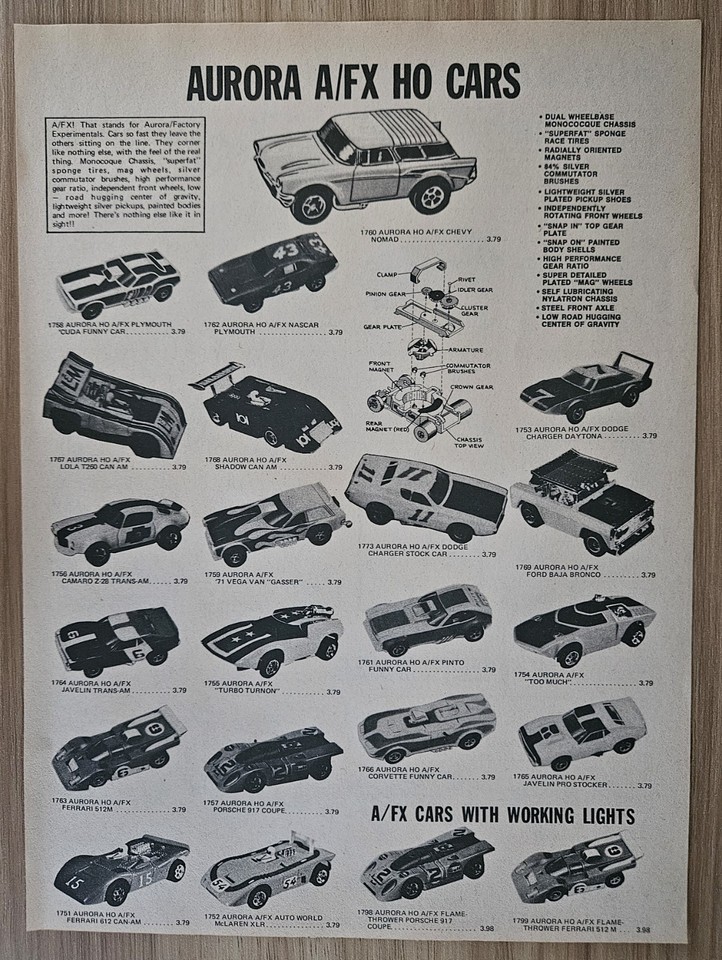 1973 AURORA FLAMETHROWERS / T-JET / TUFF ONES / AFX HO SLOT CAR ADVERTISEMENT | eBay