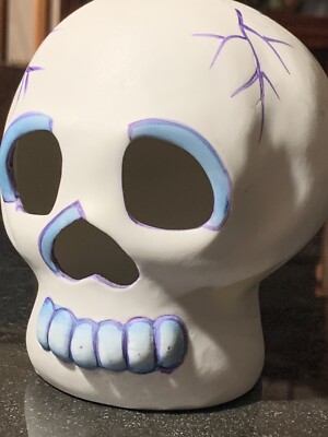 AMSCAN, INC Vintage Halloween Ceramic Skull Day Of The Dead Party ...