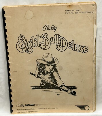 ORIGINAL-BALLY-EIGHTBALL DELUXE-INSTALLATION AND GAME OPERATION ...