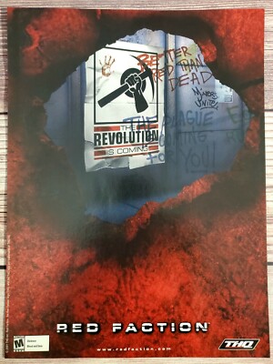 Red Faction Playstation 2 PS2 2001 Game Vintage Promo Ad Art Print ...