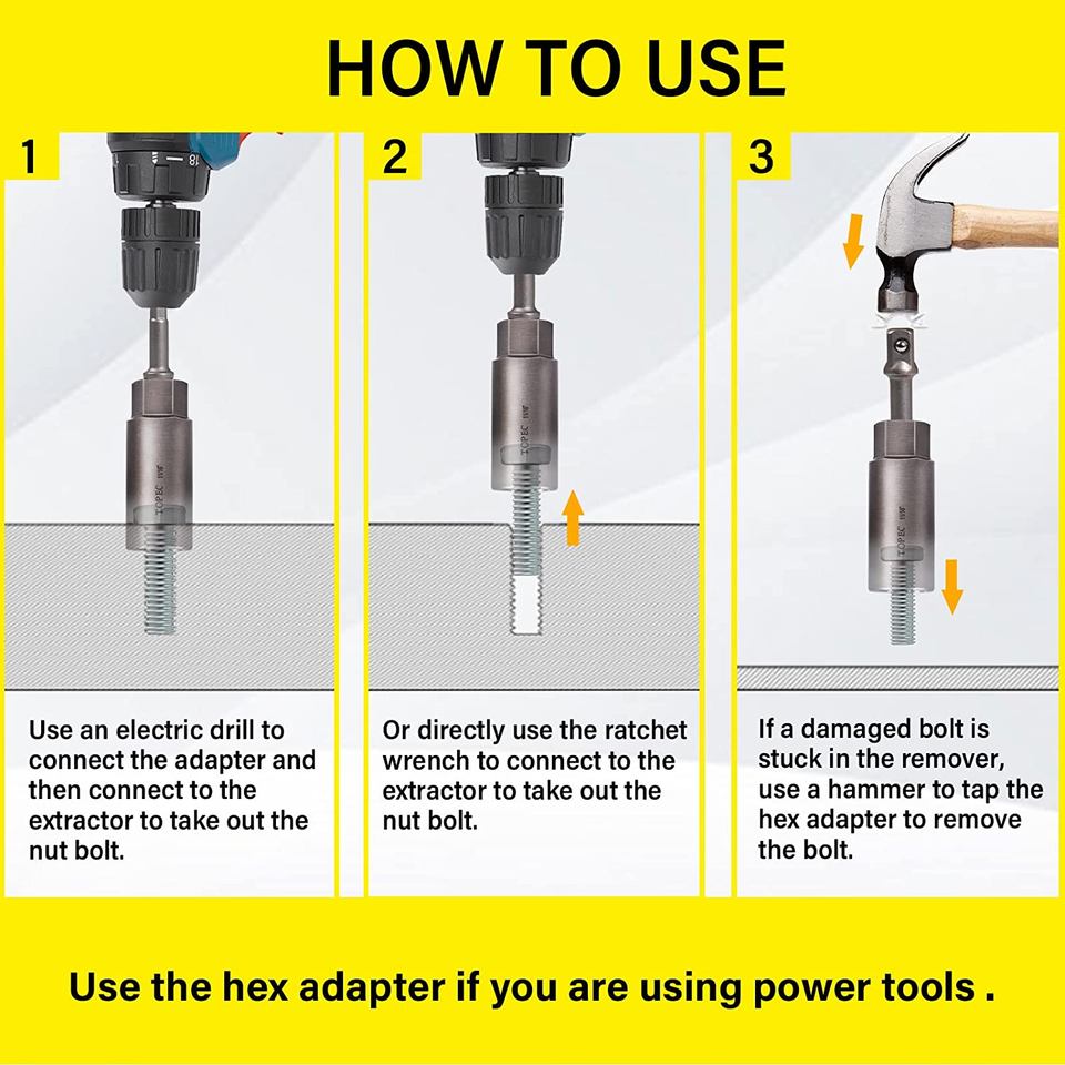 5 Piece Extractor Set Spark Plug Set Removing Deeply Trapped Broken ...