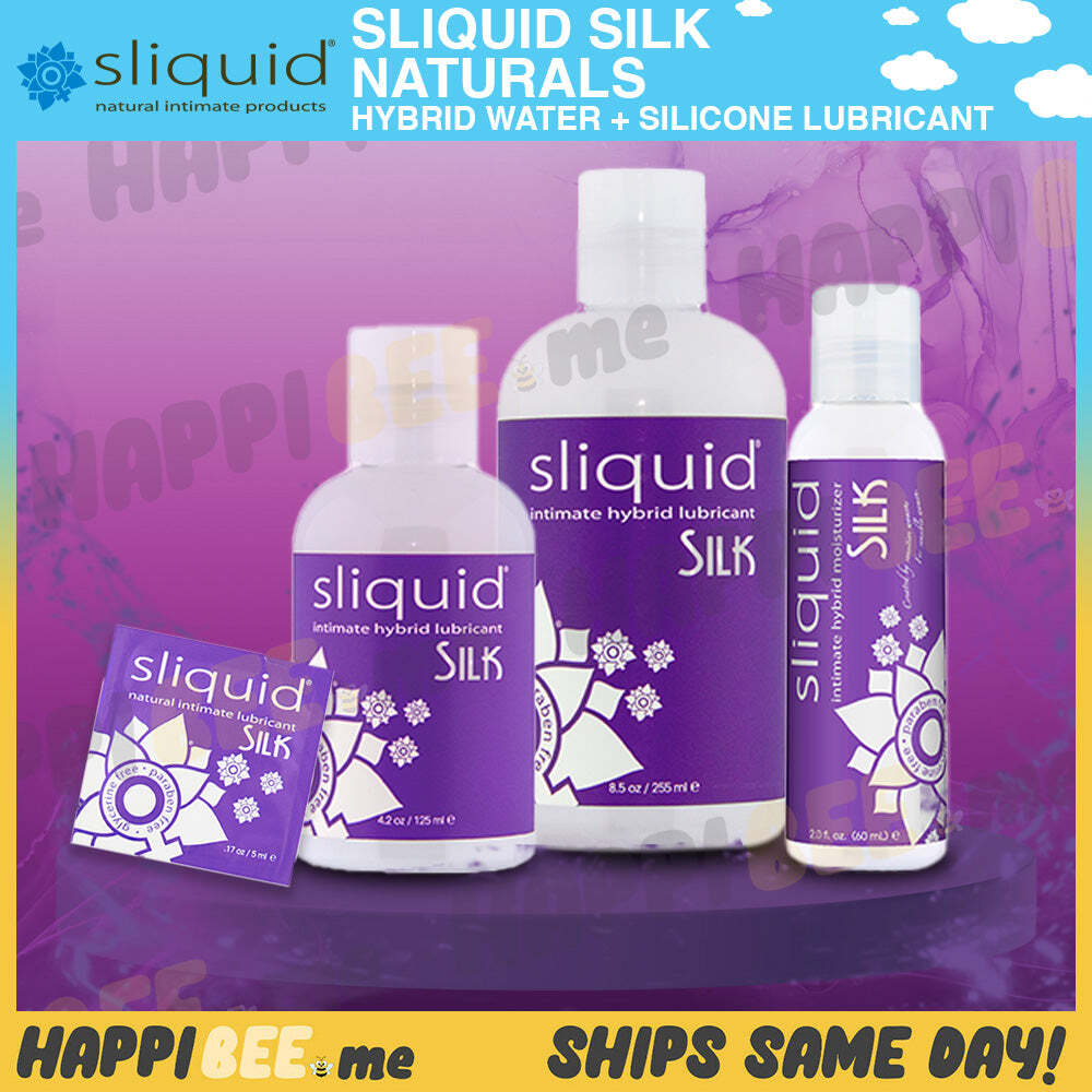 Sliquid Naturals SILK Water Lubricant🍯H2O REAL FEEL Glide Slippery Sex ...