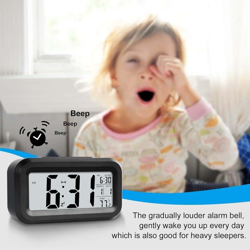1 PC Alarm clock, digital clock, table clock for Students, watch timer ...