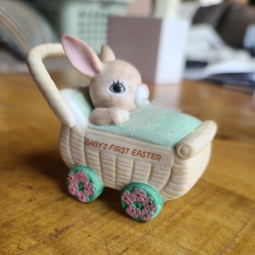 BABY’S FIRST EASTER BUNNY IN CARRIAGE 3” FIGURINE | eBay