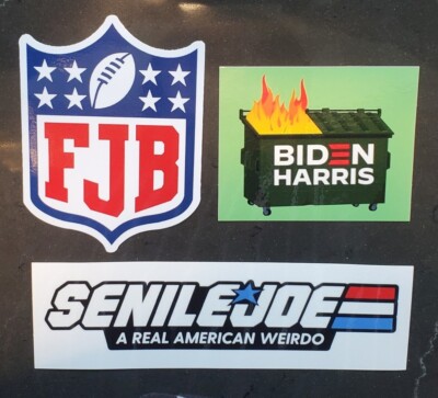 FJB STICKERS (3) VARIETY PACK LOT Vinyl DUMPSTER FIRE 🔥 SENILE JOE | eBay