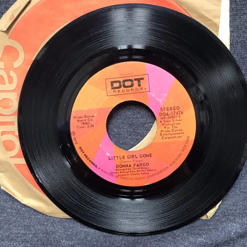 Country 45 Donna Fargo - Just Call Me / Little Girl Gone - Dot Records ...