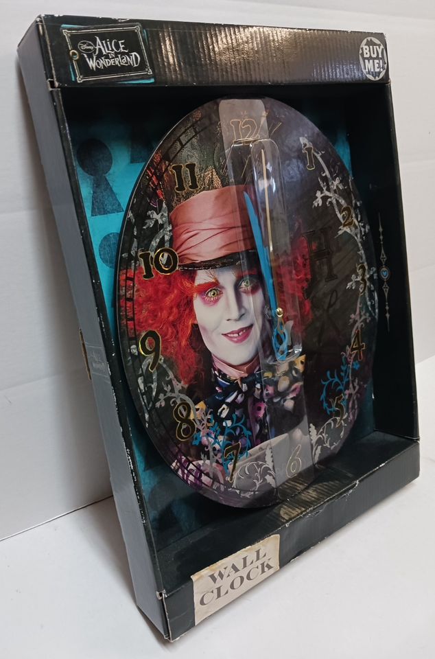 Disney Alice In Wonderland Johnny Depp Mad Hatter Wall Clock | eBay