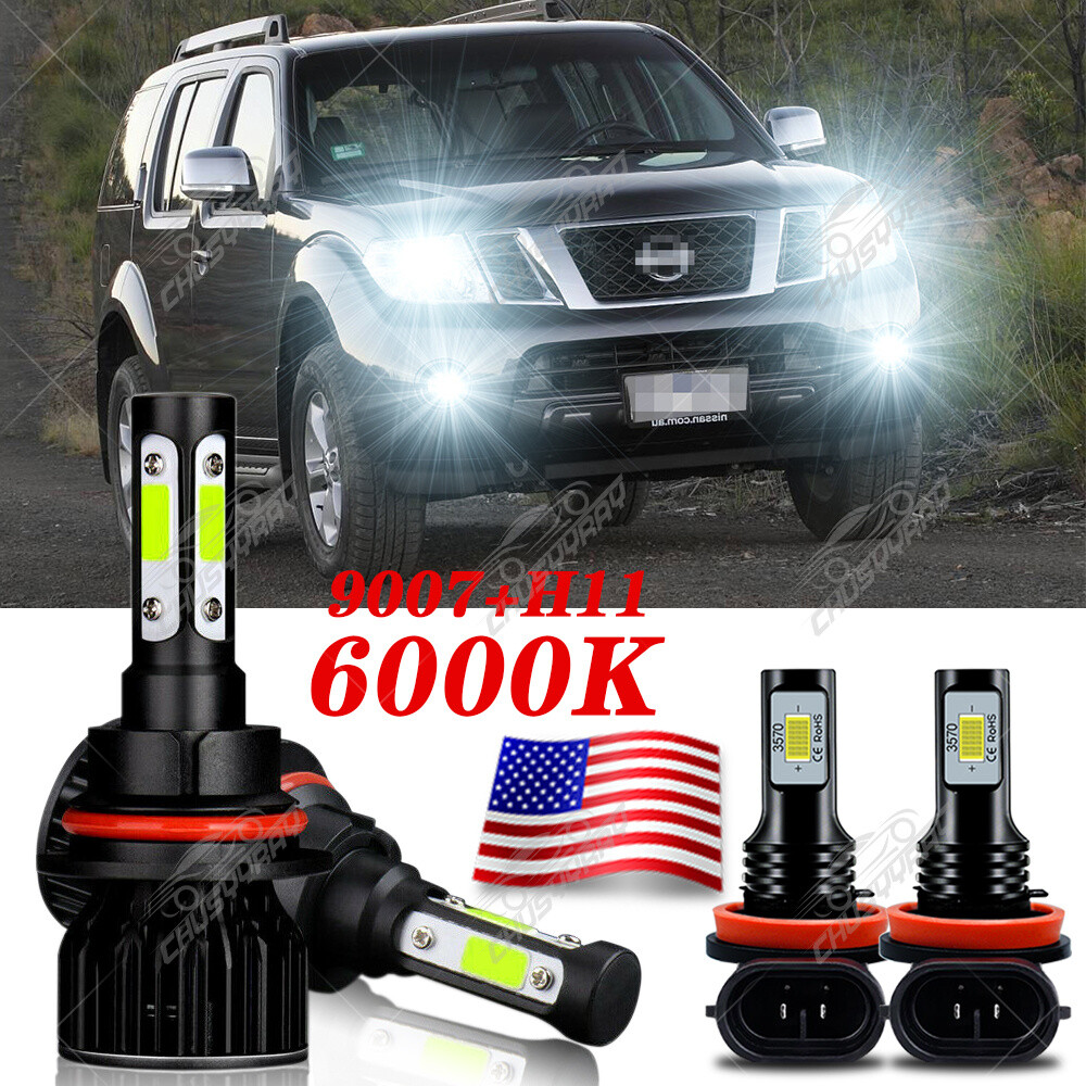 For Nissan Pathfinder 2005-2011 2012 - 4PC 6000K Faros LED Hi-Low+Luz ...