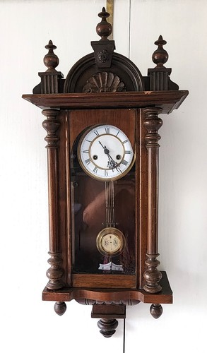 Andreas Weberpals Antique German Pendulum Wood Clock 1870's | eBay