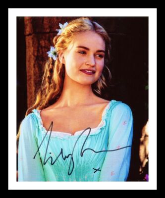 Lily James Autographed Signed & Framed Photo | eBay UK
