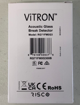 Risco ViTRON RG71FM Plus Acoustic Glass Break Detector | eBay
