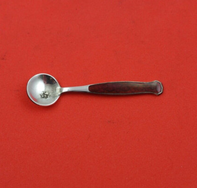 Meka Sterling Silver Salt Spoon red enamel Danish 2 3/8" | eBay